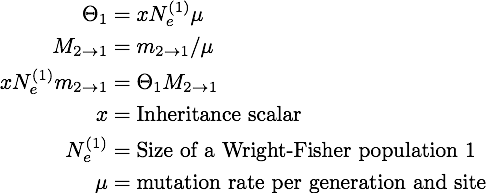 forward-backward migration rates